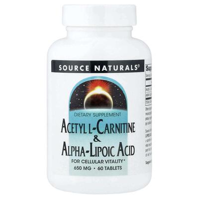 Source Naturals/源美乙酰左旋肉碱和α-硫辛酸出行安稳轻盈相伴