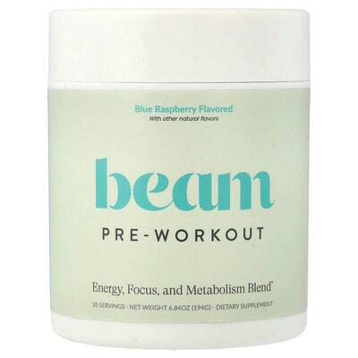 Beam Organics,锻炼前营养粉，蓝树莓味，6.84 盎司（194 克）