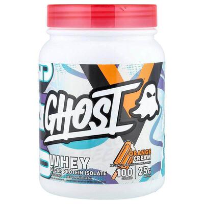 Ghost,Whey, Clear Protein Isolate, Orange Cream, 1.4 lb (640