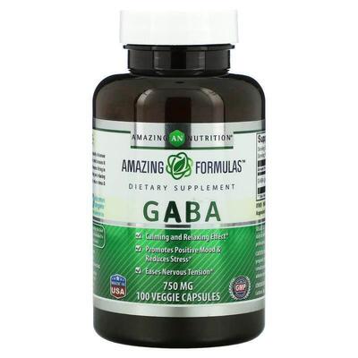 Amazing Nutrition,GABA, 750 mg, 200 Veggie Capsules