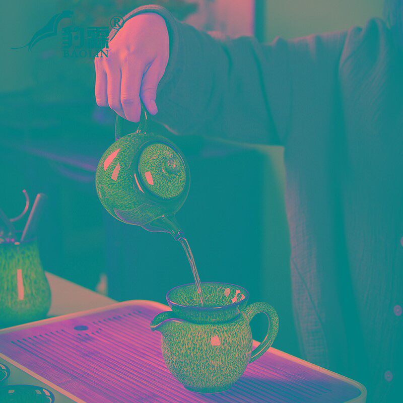 窑变功夫泡茶具套装陶瓷家用办公室会客茶壶茶杯泡茶器盖碗冲茶器