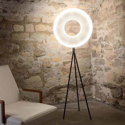 法国heures dix客厅卧室书房高级摆件立灯布艺装饰百褶led落地灯