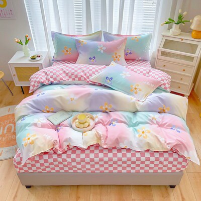 被套单件纯棉150xl200学生宿舍1.5m单人200x230双人被罩全棉四件