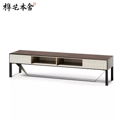 实木电视柜边柜一体组合