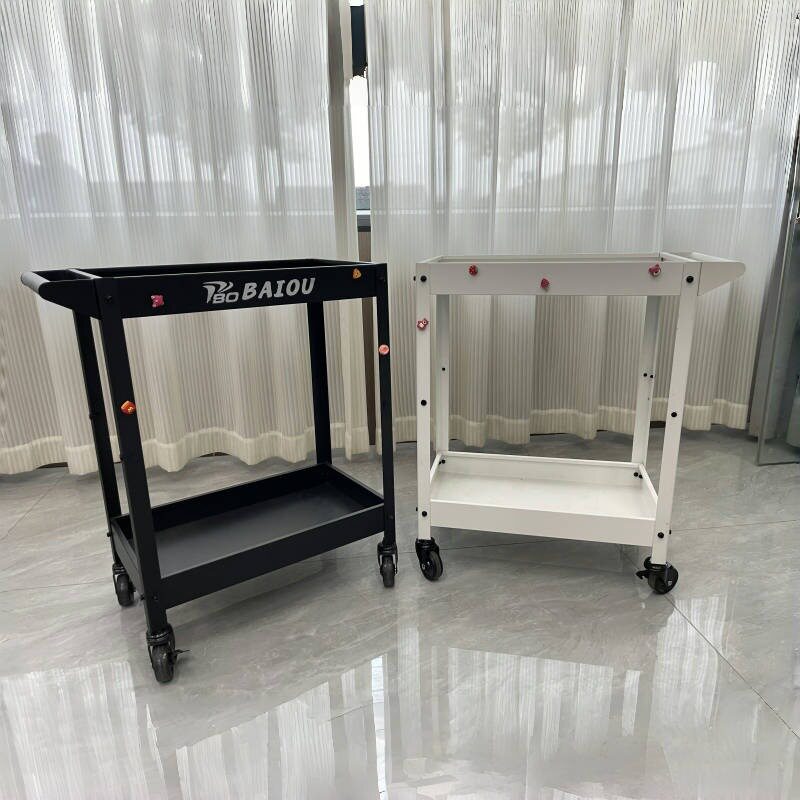 二层小推车工业风工具车手推车轮收纳零件移动家用花架绿植推车