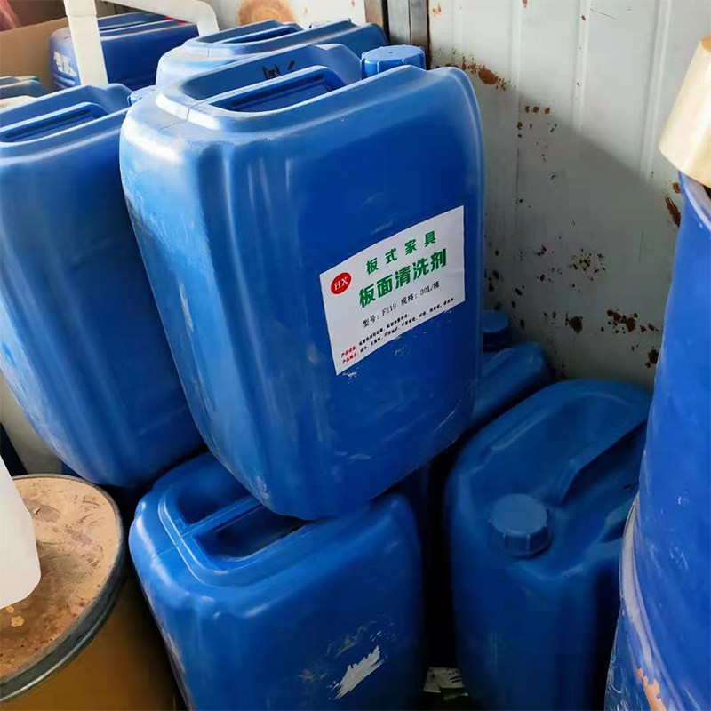 板式家具厂封边机热熔胶手擦拭专用G板面清洗剂高效除胶剂洗板水