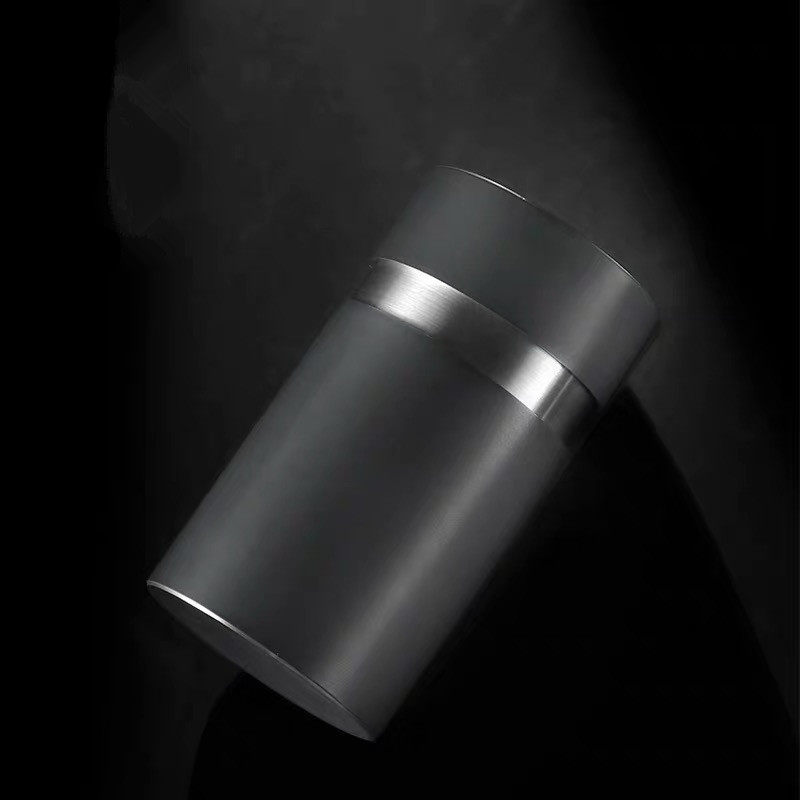 日式仿古创意锡罐纯锡茶叶罐做旧老锡G器小罐金属包装罐便携式迷