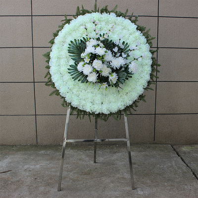 速发花圈菊花米直径1圈绢花圈殡仪馆装饰花追悼厅假花圈摆放花圈