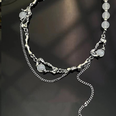 极速Opal Mosaic tassel chain star awn pendant clavicle neckl