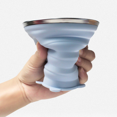 Folding Cup Foldable Collapsible Telescopic Silicone Water B