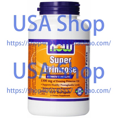 极速NOW Foods Super Primrose 1300 Mg, 120 Softgels