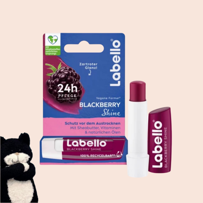 【满300包邮】#德国直邮#Labello闪闪黑莓桃唇膏4.8g