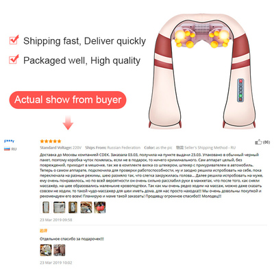 chargeable Shiatsu Body Shoulder Neck Back Massager pillow