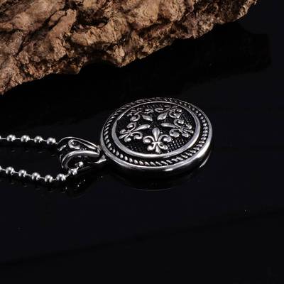 Haiteng palace style pendant titanium steel jewelry round pe
