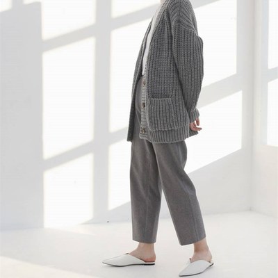 Spring Autumn winter Casual Knit coat wool long cardiga