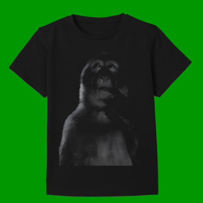 FUNNY MONKEY 90s VINTAGE  T-SHIRT FOR MEN 2026趣味大猩猩短袖
