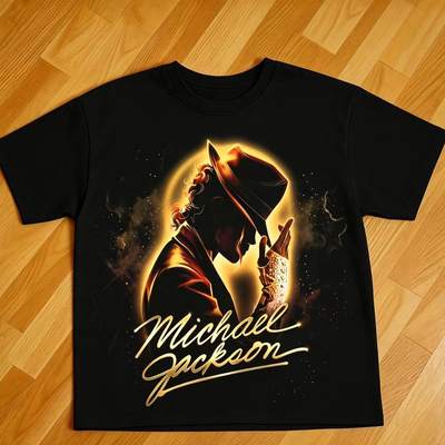 Michael Jackson shirt king of pop music迈克尔杰克逊音乐短袖