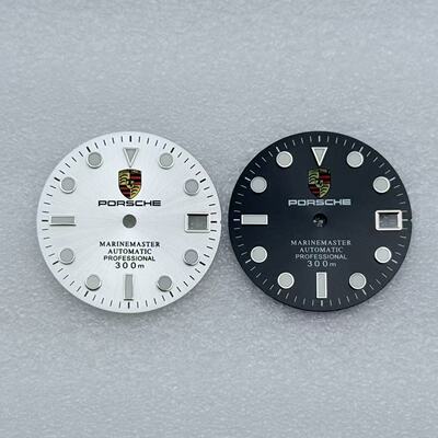 水鬼NH35表盘 直径28.5mm 太阳纹绿夜光 NH36字面改装手表配件
