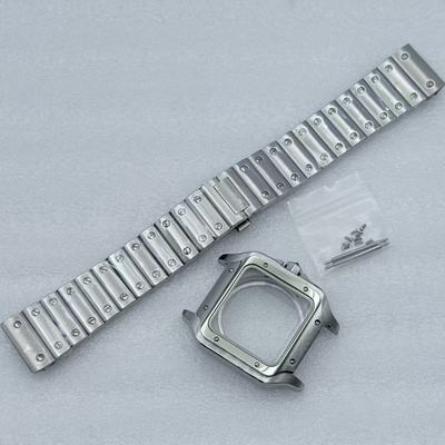 山度士款38mm方形壳带手表配件 适配NH35/38/70/72机芯.表壳锁把