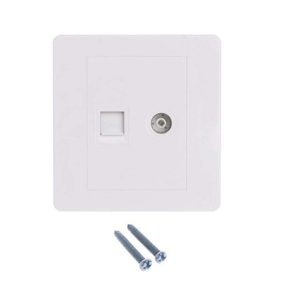 好货RJ45 Adapter+TV Antenna Coaxial Mount Output Faceplate P
