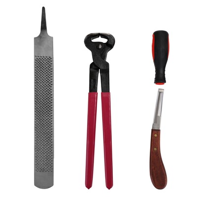 好货4PCS Horse Farrier Hoof Nipper Trim Shoeing File Rasp Ha