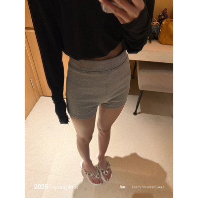 SUNONE休闲针织短裤女春