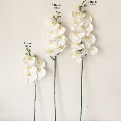 Latex 9-Heads Artificial Butterfly Orchid  25 Colors  Large