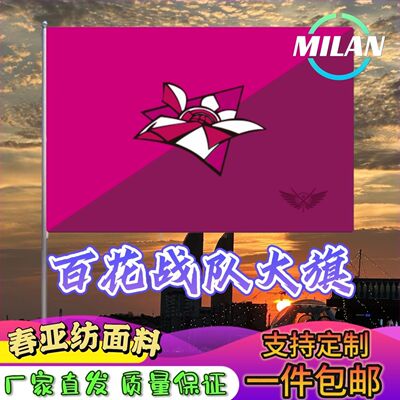 全职高手应援队旗cos百花战队大旗蓝雨呼啸霸图虚空轮回队旗定制