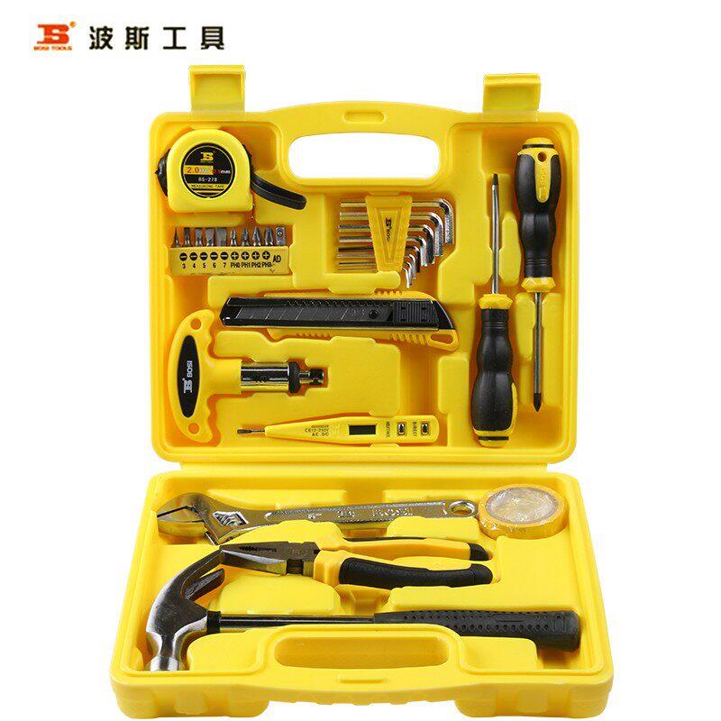 波斯工具家用组套五金工具家用机修 羊角锤 活扳手 内六角