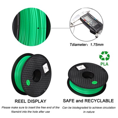 1.75mm 500g PLA Filament 3D Printing Material 3 Colors Optio