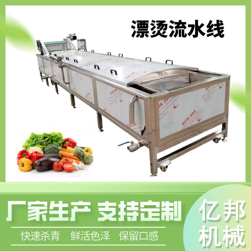 全自动连续式漂烫机 果蔬杀青护色设备 玉米清洗蒸煮流水线