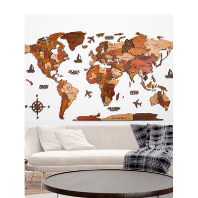 Insul斯堪的纳维亚世界3D实木纹理墙贴纸墙装饰创意客厅背景墙