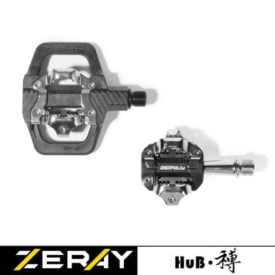 HuB和博山地骑行锁踏自锁ZP-125碳纤维轻量自行车轴承脚踏SPD卡鞋