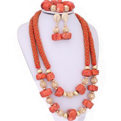 极速4ujewelry African Jewelry Set New Design Two Layers Oran