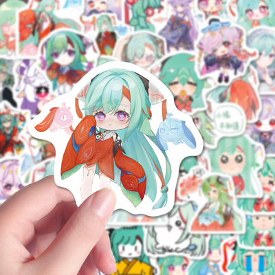 130张二次元少司缘贴纸高颜值王者荣耀游戏人物卡通手账水杯贴画