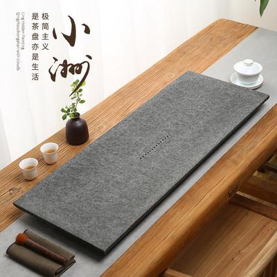 天然乌金石茶盘整块家用现代简约石头茶台大小号石材茶海茶具套装