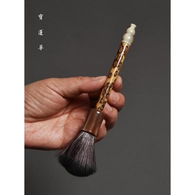 袖珍梅鹿竹养壶笔 小巧刷壶笔 老料竹壶刷子养茶壶毛笔刷茶道配件