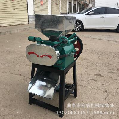 农家乐花生玉破FXI碎机 醋厂用黄豆米扁机 电动粮加工挤花生食扎