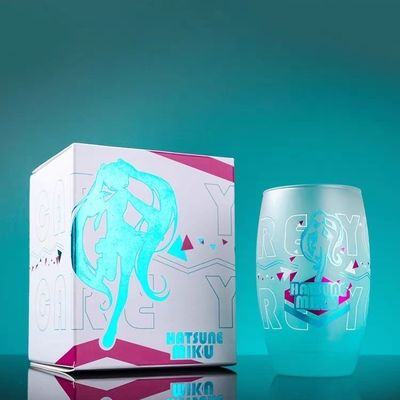 正版vocaloid/V家礼物MIKU周边初音未来磨砂玻璃杯渐变二次元水杯