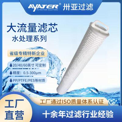 卅亚大流量水过滤滤芯 电火花加工液超纯水前置大流量滤芯
