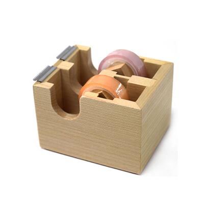 .Wooden Tape Dispenser holder, Transparent Tape Cutter Machi