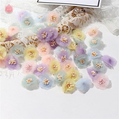 Chiffon Gauze Flowers Artificial Plants Home Room Decoration