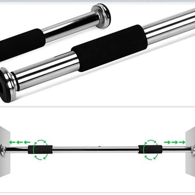 极速Home Door Exercise Bar Chin Pull Up Workout Training Gym