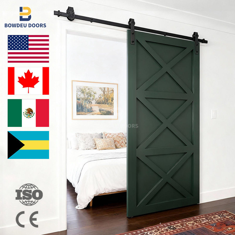 亚马逊热款谷仓门卧室房间吊臂款谷仓门Sliding Barn Wooden Door
