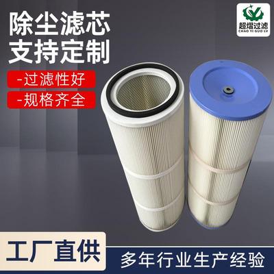 工业除尘滤芯脉冲吸尘机扫地车空气过滤器喷粉喷涂车间用除尘滤筒