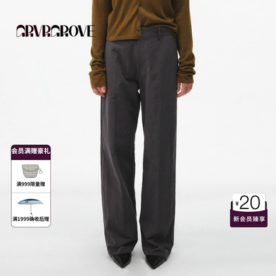 GRVR GROVE官方旗舰店26FW秋季新款梭织长裤韩系休闲裤 GF26PTK09