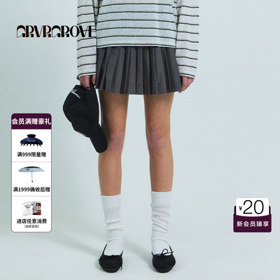 GRVR GRVR 官方旗舰店26SS春夏韩系百褶短裙女 GS26SKC62