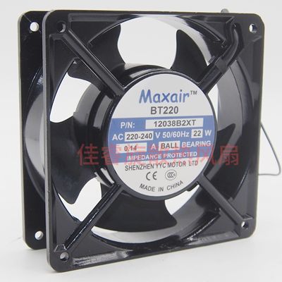 全新Maxair/BT220 12038B2XT 220V 0.14A轴流风机交流散热风扇