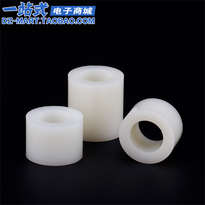 好货塑料垫柱ABS垫片隔离柱绝缘直通柱塑料垫圈尼龙套管圆孔支柱M