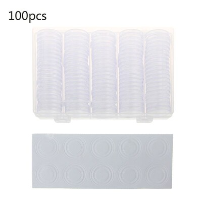 100Pcs 30mm Coin Capsules Protect Gasket Coin Collection Box